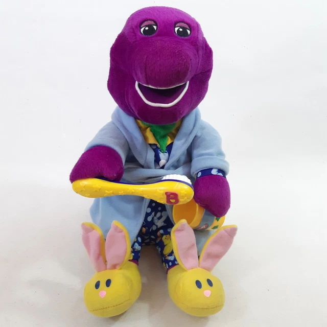 BARNEY THE DINOSAUR Brush your Teeth Barney Singing & Dancing Plush ...