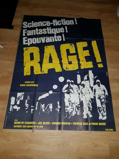 AFFICHE DE CINÉMA d'époque du film: RAGE de 1977 (120x160cm) EUR 35,00 ...