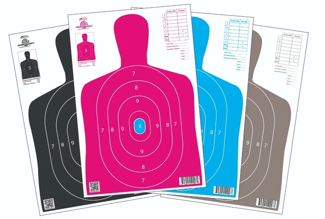 24X PAPER SHOOTING Targets Gun Range Rifle Pistol Firearm Silhouette ...