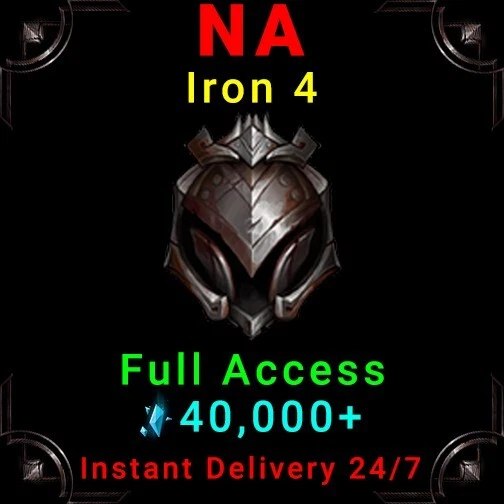 ACCOUNT NA IRON 4 LoL Acc League of Legends basso MMR sconcertato 40k ...