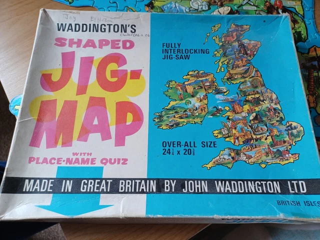 WADDINGTONS JIG-MAP OF the British Isles from the 1970s, complete, 335 ...