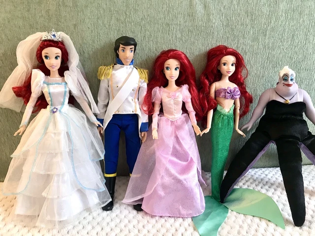 Disney Princess The Little Mermaid Ariel Eric Wedding Doll Set Ursula £ 8988