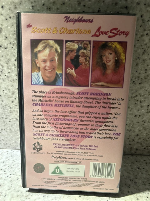 NEIGHBOURS SCOTT & Charlene Love Story VHS 1989 Kylie Minogue + Jason ...