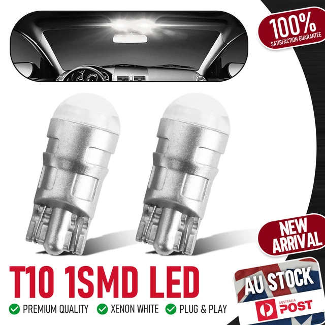 T10 LED 8X White WATERPROOF BRIGHT LED LIGHT T10 194 168 W5W White 1SMD ...
