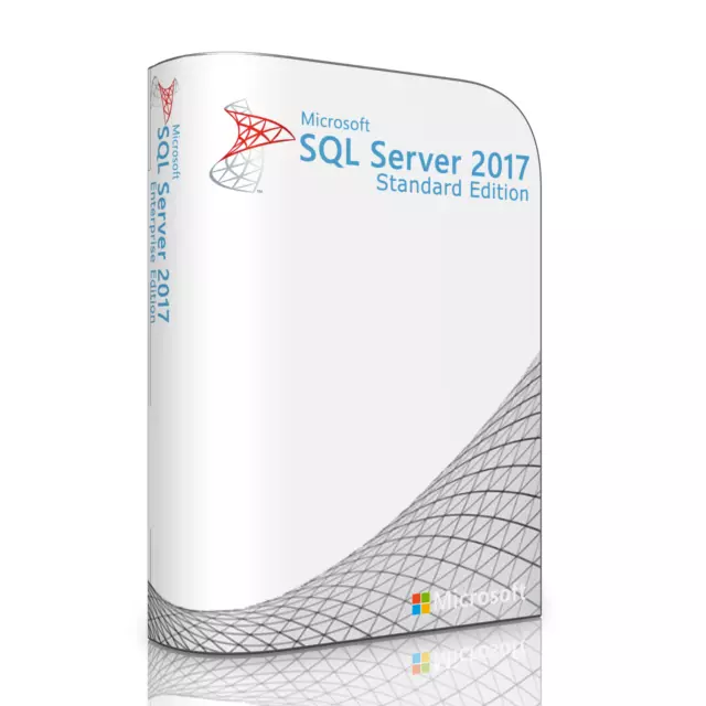 MICROSOFT SQL SERVER 2017 Standard with 4 Core License, unlimited User ...