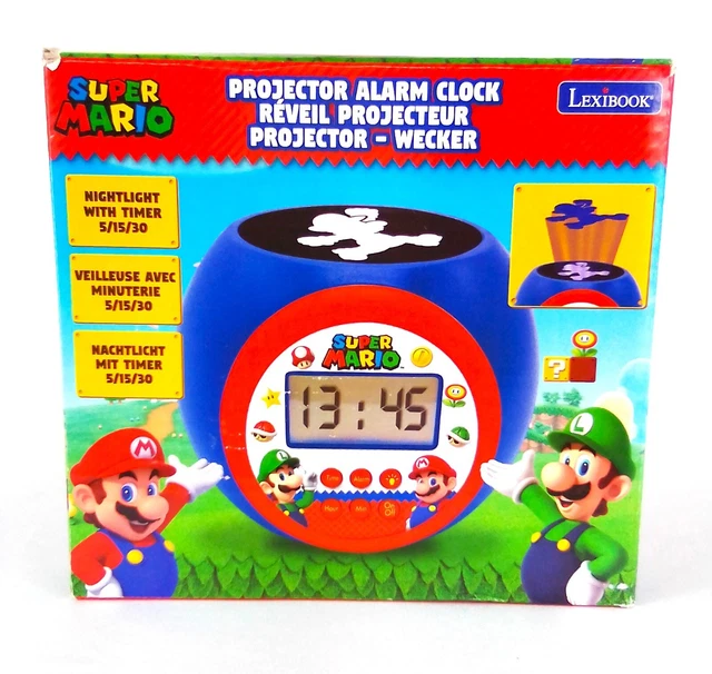 LEXIBOOK PROJECTOR-WECKER NINTENDO Mario Bross Luigi De Fonction Snooze ...