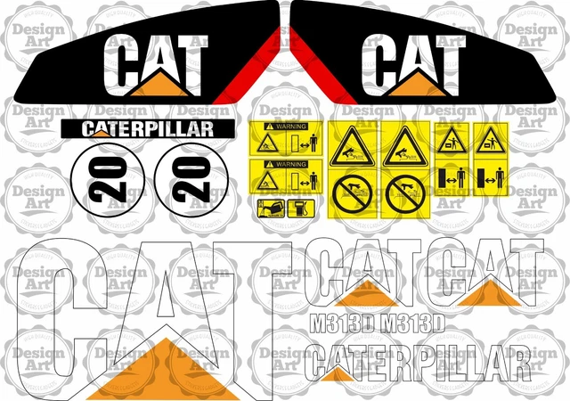 CATERPILLAR CAT M313D Bagger Aufkleber Set Decals EUR 65,00 - PicClick DE
