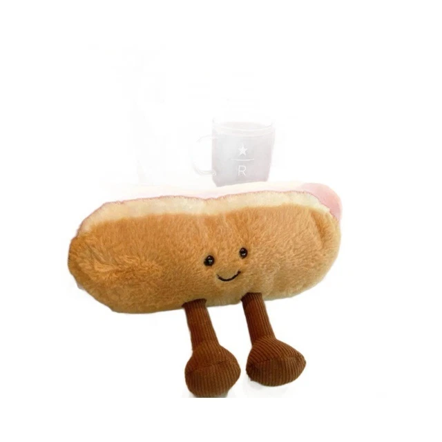 CARTOON HOT DOG Plush Toy With Coffee Cup Design For Kids Gift And ...