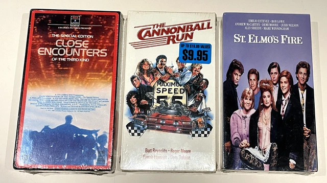 VHS LOT Close Encounters St. Elmo's Fire Cannonball Run Sealed £47.52 ...