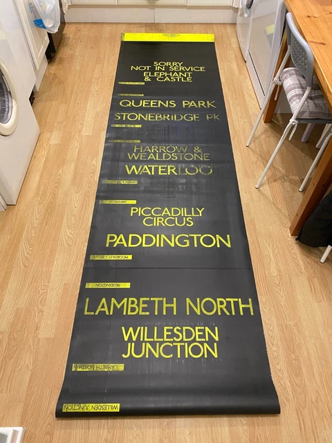 LONDON TRANSPORT BAKERLOO Line Underground Front Destination Blind £88. ...