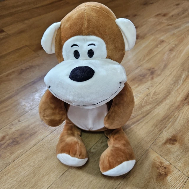 MIRI MOO MONKEY Plush Soft Toy Comforter Chimp Brown Ape Squishy Plush ...