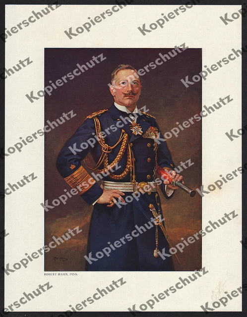 ROBERT HAHN KAISER Wilhelm II. Uniform Admiral Zepter Kaiserliche ...