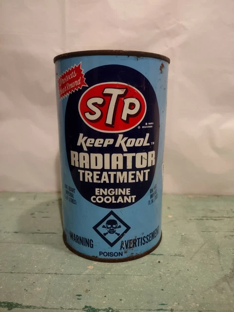 VINTAGE STP KEEP Kool Radiator Treatment Engine Coolant Oil And Gas Can ...