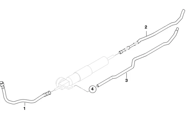 BMW GENUINE REAR Fuel Feed Line Hose Pipe Replacement Fits E36 ...