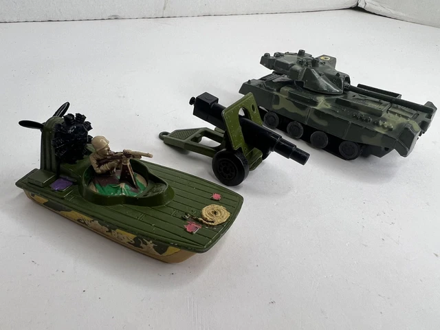 MATCHBOX SUPERFAST SWAMP RAT BOAT 1976, Field Gun 32, Xylmex Tank T402 ...