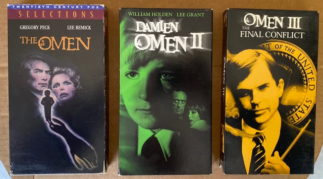THE OMEN VHS I II III The Final Conflict Damien 1 2 3 Horror Movie ...