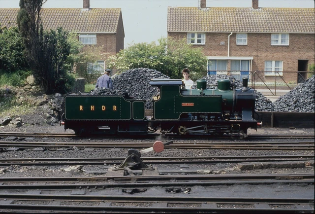 MINATURE NARROW GAUGE Steam Locomotive Slide The Bug RHDR New Romney ...