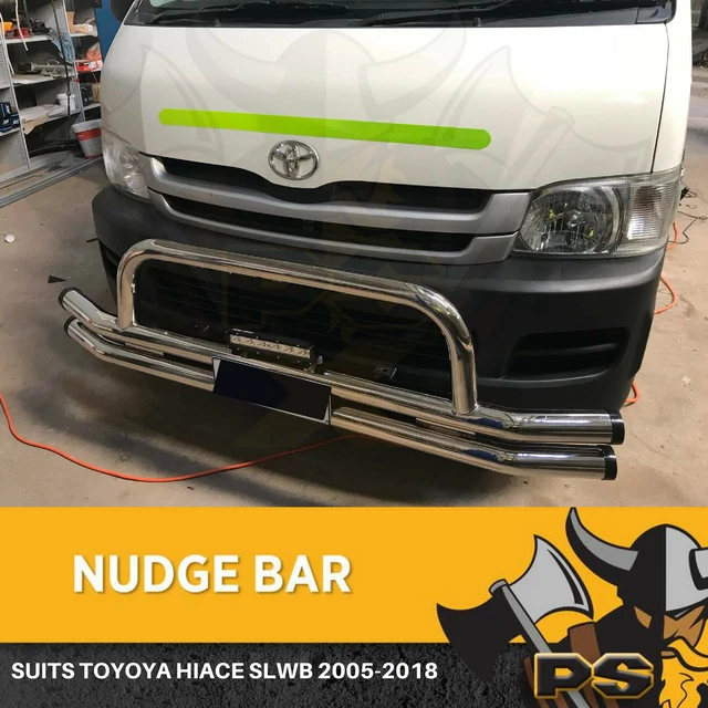 CHROME NUDGE BAR to suit Toyota Hiace (SLWB) 2005-2018 Brand New Front ...