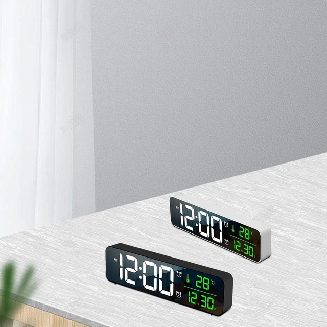 RÉVEIL NUMÉRIQUE, AFFICHAGE électronique de l'heure à LED, 2 réglages EUR 28,15 - PicClick FR