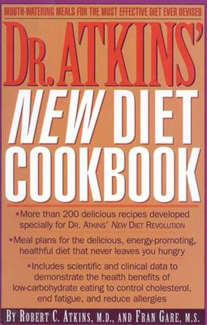 LIVRE DE CUISINE Du Nouveau Régime Du Dr. Atkins Relié Robert C., Gare ...