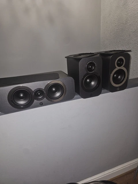 Q ACOUSTICS 3010I Speakers Graphite Grey Pair & 3090ci 4 Ohms 2 Way ...