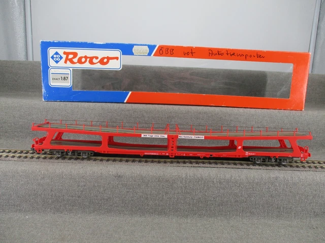 ROCO SPUR H0 46466 Güterwagen Autotransportwagen der ÖBB in OVP EUR 39 ...