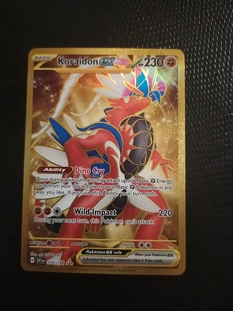 KORAIDON EX 254/198 Hyper Golden Rare Pokémon TCG Scarlet & Violet Base ...