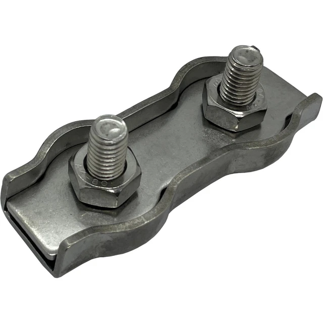 50X WIRE ROPE clamp Duplex Stainless steel V2A 304 8mm Rope clamp Wire ...