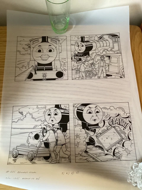 ORIGINAL INK LINE Drawing Illustration Thomas The Tank Engine For ...