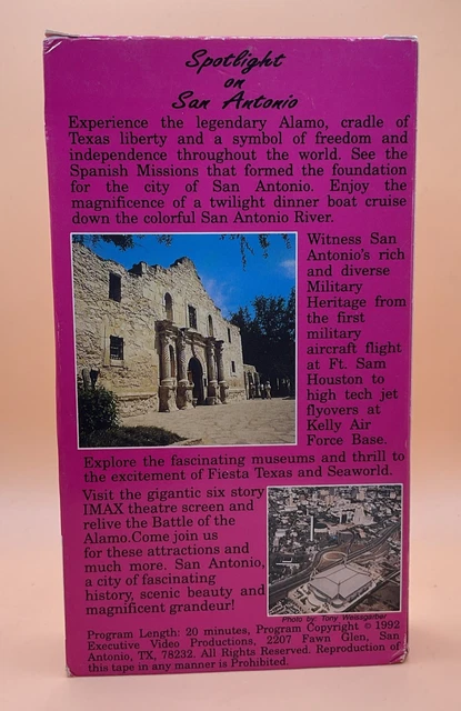 SPOTLIGHT ON SAN Antonio VHS 1992 **Buy 2 Get 1 Free** £9.08 - PicClick UK