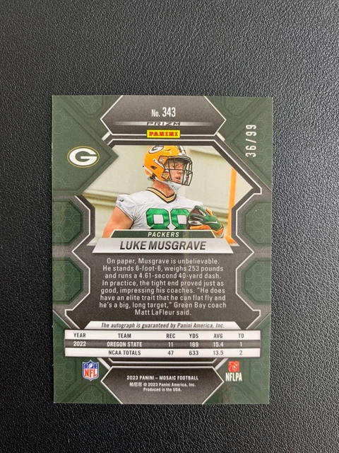 2023 MOSAIC LUKE Musgrave Rc Blue Prizm Rookie Auto 36/99 BJLL EUR 1,15 ...