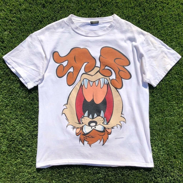 VTG 90S CHANGES Looney Tunes Taz Front/Back Double Side Cartoon 1994 T ...