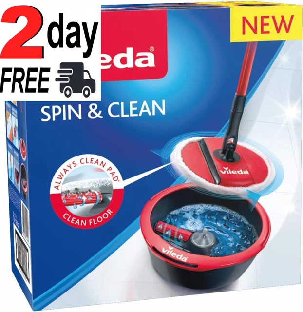 VILEDA SPIN AND Clean Floor Mop Bucket Set, for Cleaning... £33.47 ...