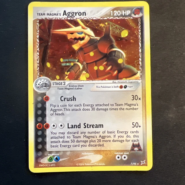 CARTE ANGLAISE POKEMON TCG ex Team Aqua vs Team Magma Magma's Aggron 7/ ...