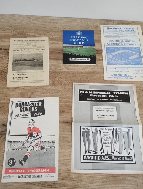 1950'S ACCRINGTON STANLEY aways season 1958/59 see photo good condition ...