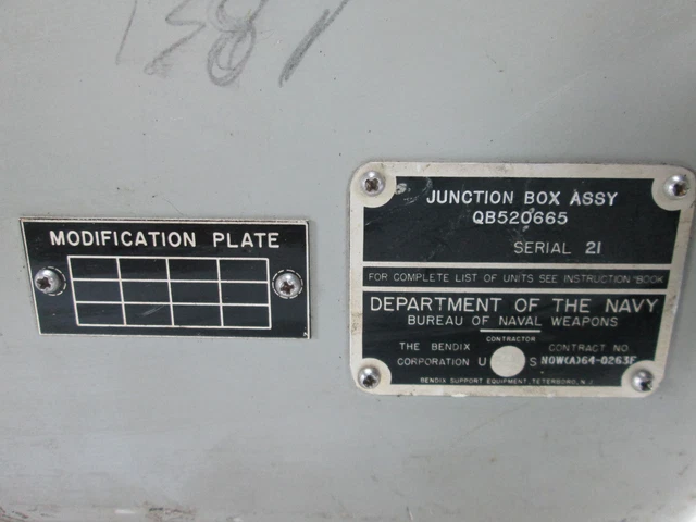 VINTAGE AVIATION AIRCRAFT Airplane Space Bendix Junction Box w Cables ...
