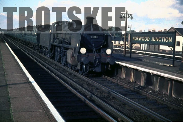 35MM SLIDE BR British Railways Steam Loco 31863 Class N Norwood ...