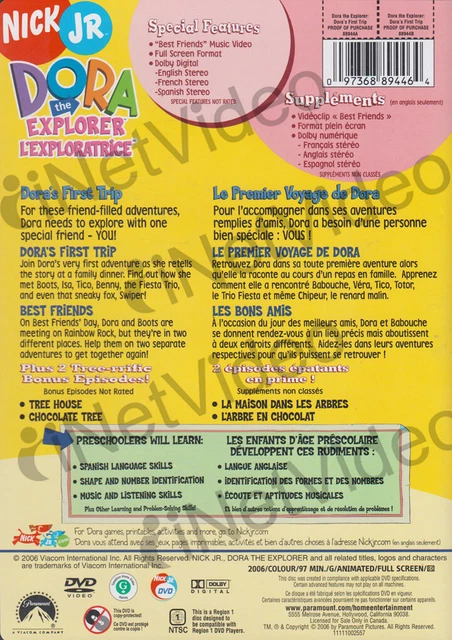 Dora The Explorer Dora First Trip Bilingu Neuf Dvd Eur 1218 Picclick Fr
