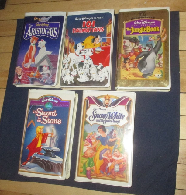 DISNEY VHS BUNDLE of 5 tapes with clamcases (from the 1990s) $22.39 ...