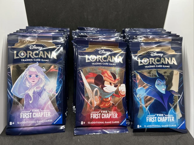 DISNEY LORCANA TCG The First Chapter BOOSTER PACK lot of 50 New Sealed ...