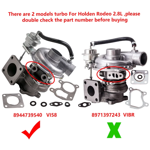 RHB52 VI58 8944739540 Turbo for ISUZU Trooper Rodeo 4JB1T 2.8TD 97HP ...