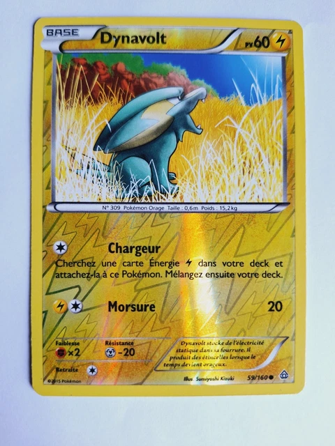 CARTE POKEMON 59/160 DYNAVOLT 60 PV REVERSE Série XY05 - Primo Choc EUR ...