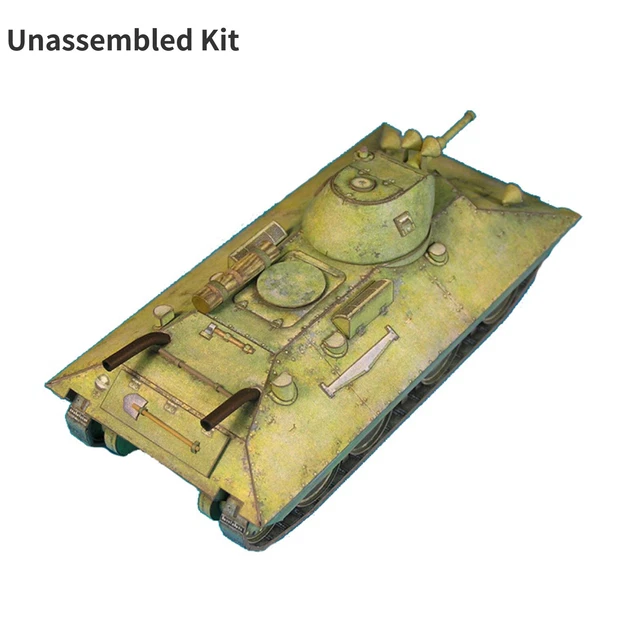 1/50 SOVIET BT-SV Light Tank Paper Model Vehicle Unassembled Military ...