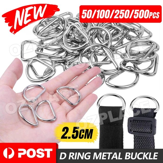 50-100PCS D RING Metal Buckle D-rings 25MM Strap Loop Webbing Strapping ...