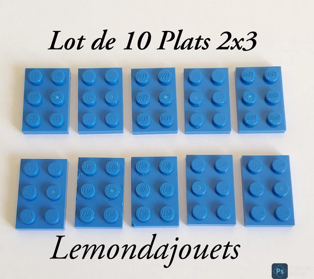 LEGO 3021 - Lot de 10x Plat 2 x 3 Bleu Blue 2x3 Plate Plats Plaque ...