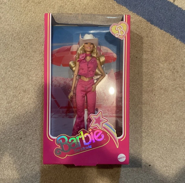 BARBIE THE MOVIE Doll Margot Robbie As Barbie In Pink Western Cowboy ...