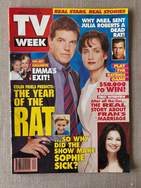 VINTAGE TELEVISION - "Australian TV Week" 22 Feb 1997 Courtney Cox Fran ...