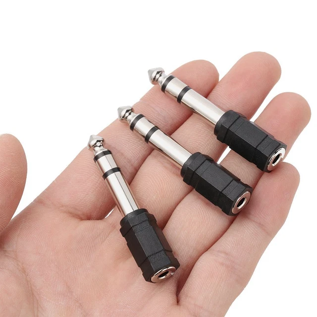 CONVERTER HEADPHONE PLUG Microphone Jack Male To Female Earphone Cable ...