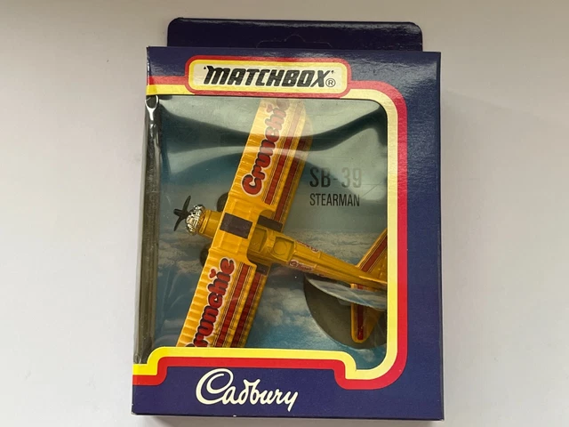 MATCHBOX CADBURY CRUNCHIE Flying Circus SB -39 Stearman Aereo Vintage ...