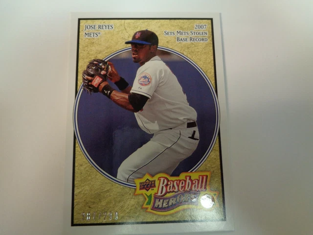 2008 UPPER DECK Baseball Heroes Jose Reyes Card #105 Serial #287/299 ...